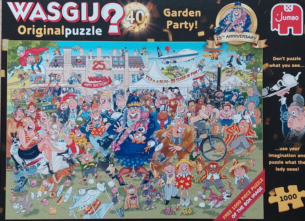 WASGIJ? Puzzle 25. Jubiläum "Garden Party" 2x 1000 Teile (Gebraucht) in ...