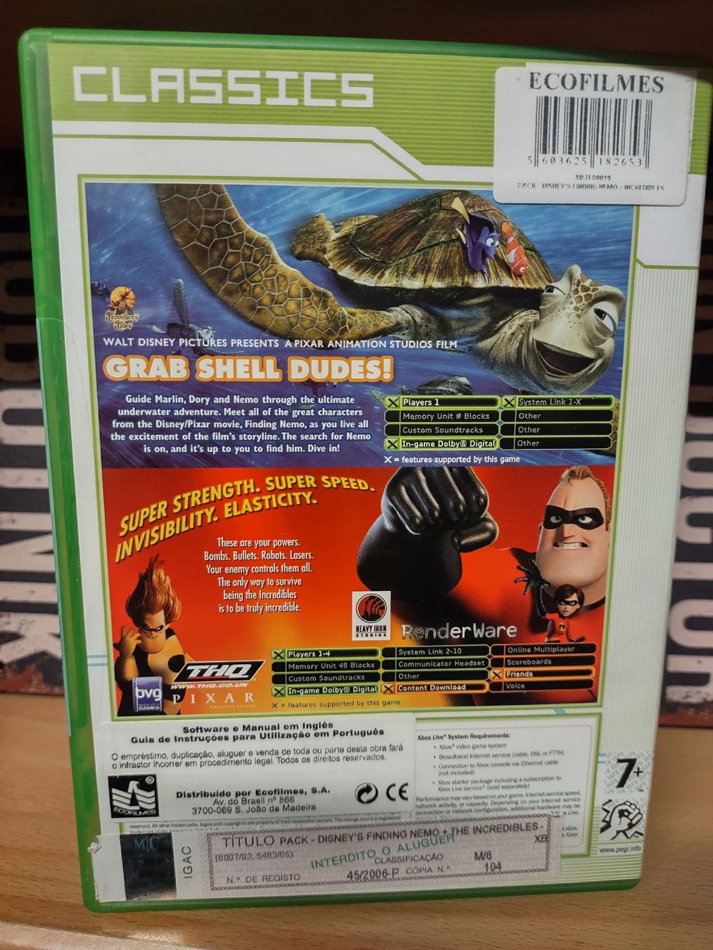 Xbox: Pack Double Disney Pixar - Nemo & Les Indestructibles (D'occasion ...