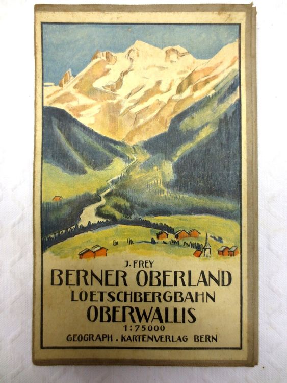 Berner Oberland Loetschbergbahn Oberwallis Karte Carte Geo. | Kaufen auf Ricardo