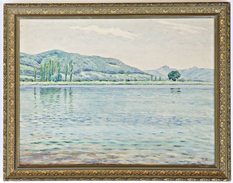 Aquarell Schweizer Seelandschaft monogrammiert! (Gebraucht) in Ostermundigen für CHF 50 – mit ...