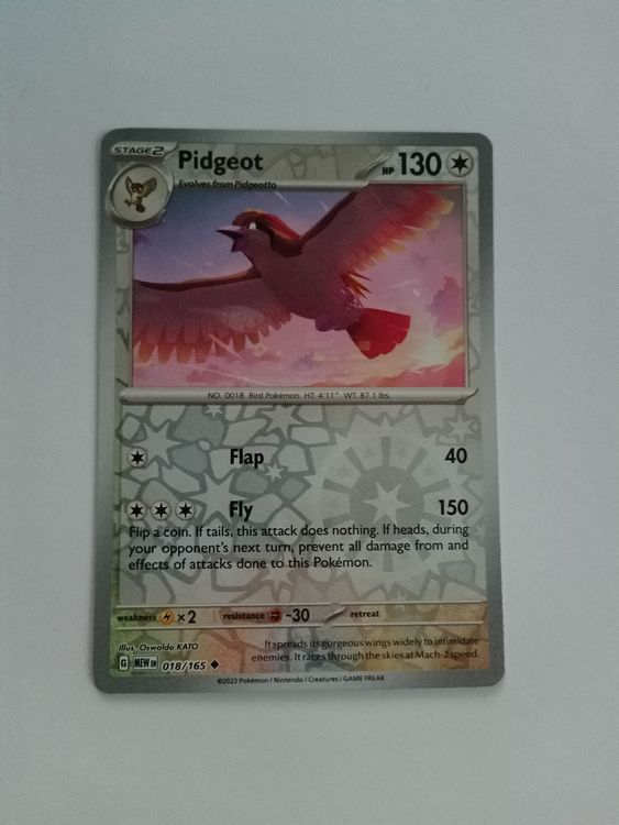 Pidgeot Tauboss - REVERSE HOLO - Pokemon 151 Mew | Kaufen auf Ricardo