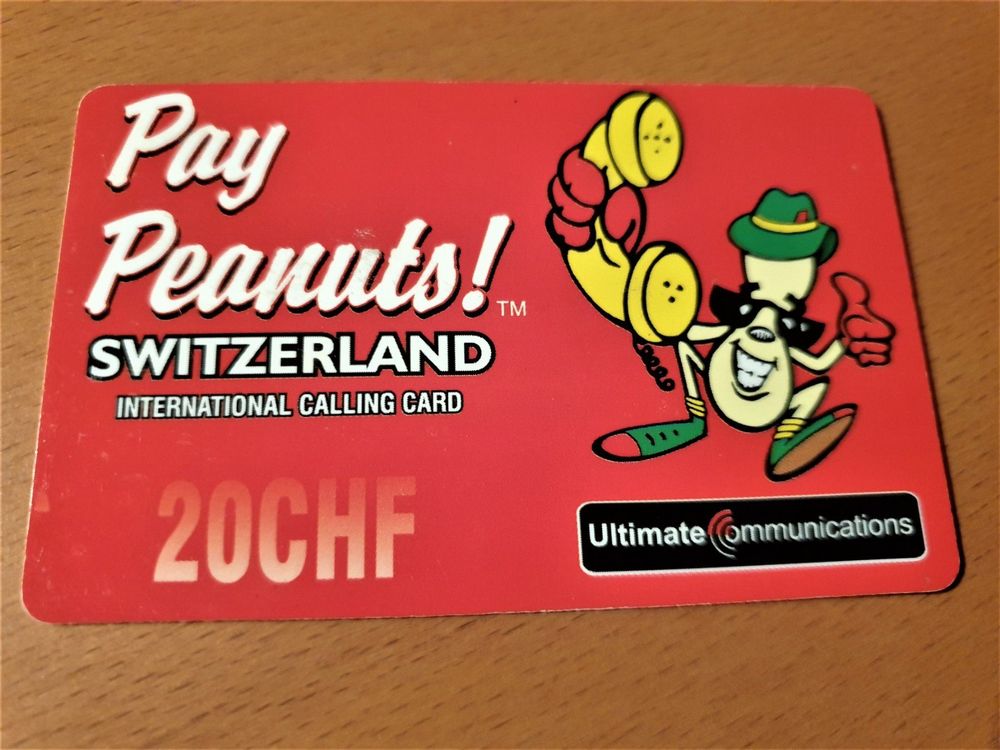 PREPAID - SCHWEIZ - PAY PEANUTS 20 CHF | Kaufen auf Ricardo