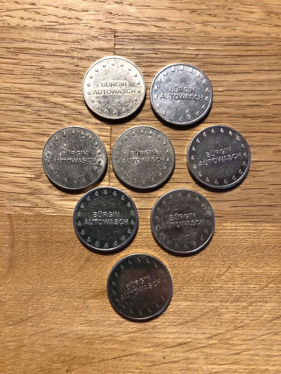 8 Bürgin Autowasch Jetons (21) (Gebraucht) in Vilters für CHF 2 – mit Lieferung auf Ricardo kaufen