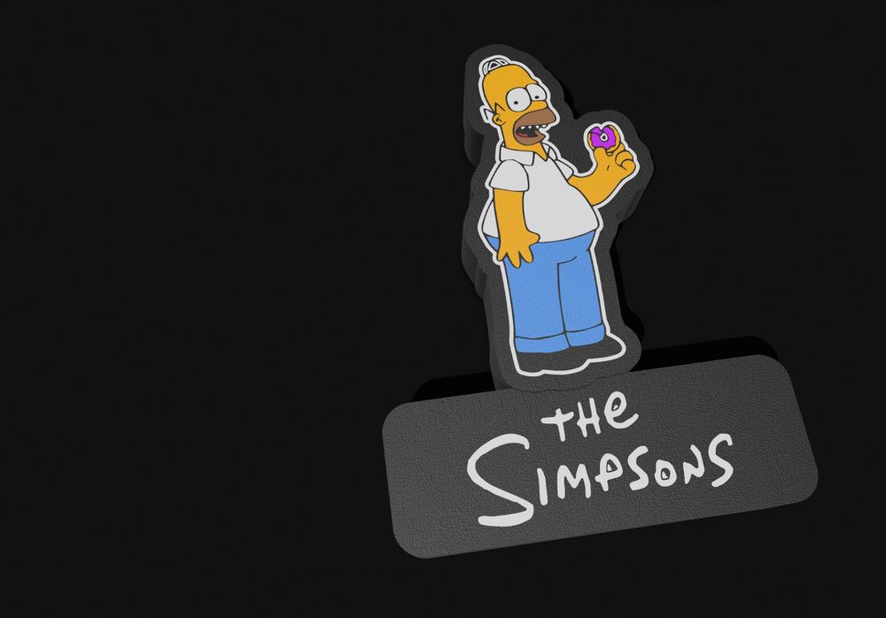 Lightbox lampe led SIMPSONS HOMER RGB | Kaufen auf Ricardo