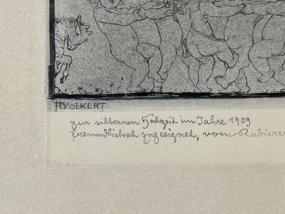 Hans Volkert, Mädchen Portrait Radierung, 45x38 cm (Gebraucht) in ...