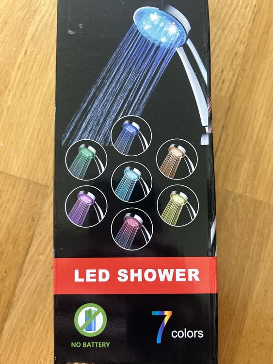 LED Duschkopf 7 Farben, Wellness Dusche Duschbrause Neu OVP (Neu und originalverpackt) in ...
