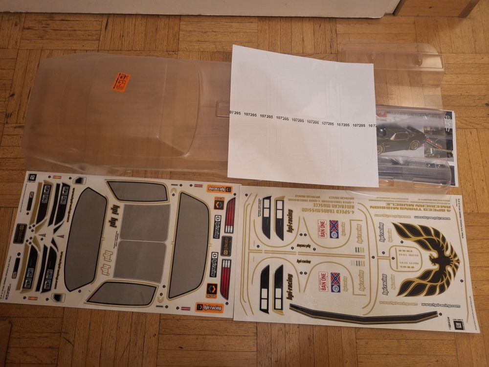 Pontiac Firebird 1978 1:10 HPI RC-Auto Lexan Karosserie (Neu und ...