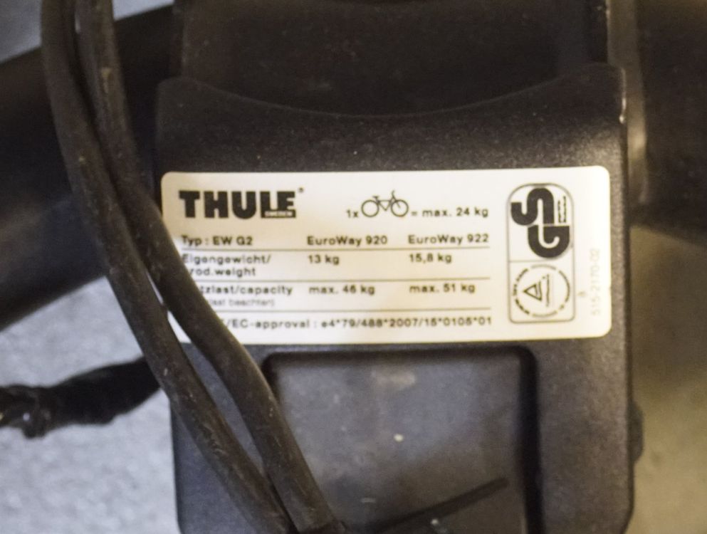 Veloträger Thule Typ: EW G2 - EuroWay 920 | Acheter sur Ricardo