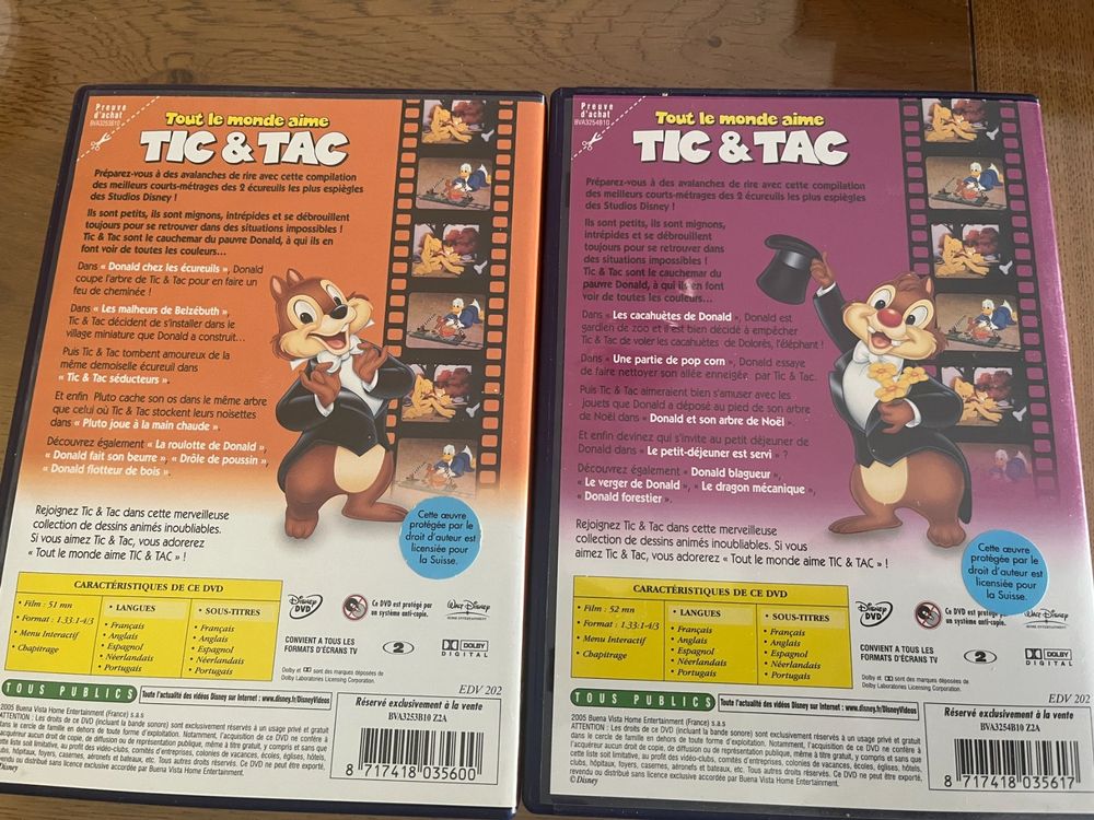 Tic & Tac Volumes 1 et 2 (2 DVD, Disney) (Gebraucht) in Vevey für CHF 6 – mit Lieferung auf ...