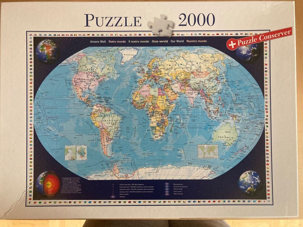 Puzzle Weltkarte 2000 Teile gross 968 X 692 mm | Kaufen auf Ricardo