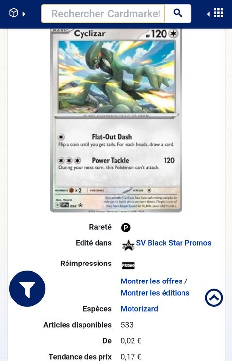 Motorizard SVP 096 Pokémon Black Star Promo Carte Français | Kaufen auf ...