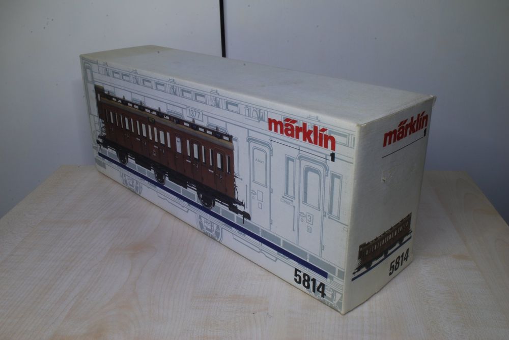 Märklin 5814 Spur 1 K.P.E.V. Abteilwagen beleuchtet Figuren | Kaufen ...