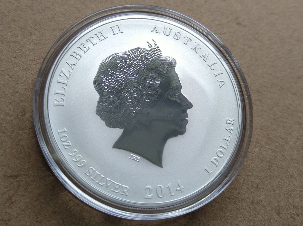 1 OZ UNZE LUNAR 2 YEAR OF THE HORSE 2014 PFERD SILBER 999 (Neu und ...