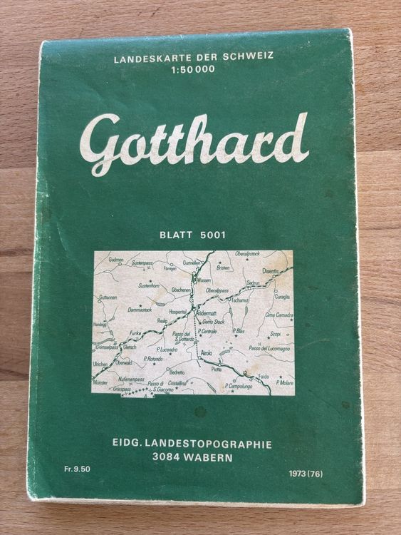 Landeskarte Schweiz 1:50‘000 - Gotthard (Gebraucht) in Gipf-Oberfrick für CHF 1 – mit Lieferung ...