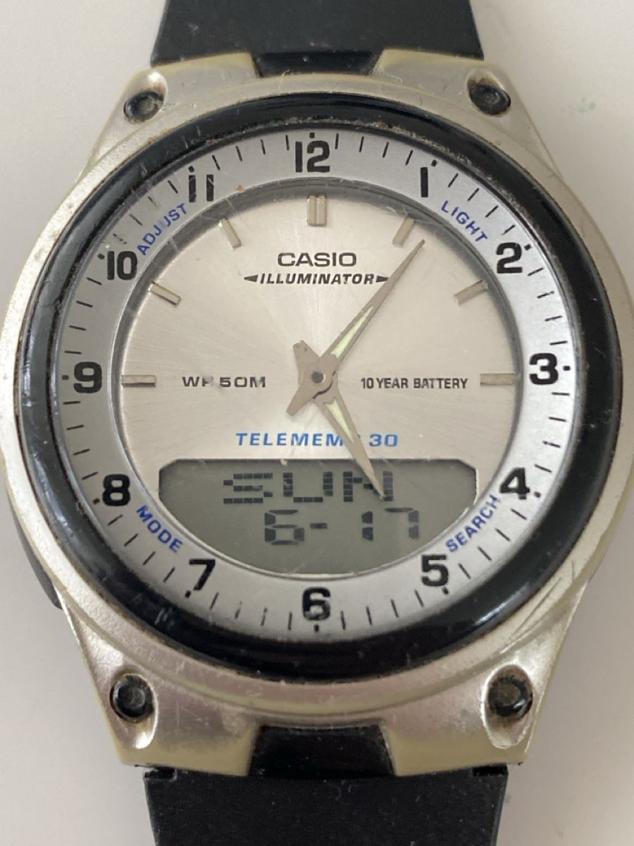 Casio Illuminator Telememo 30 World Time AW-80 Vintage Uhr (Gebraucht ...