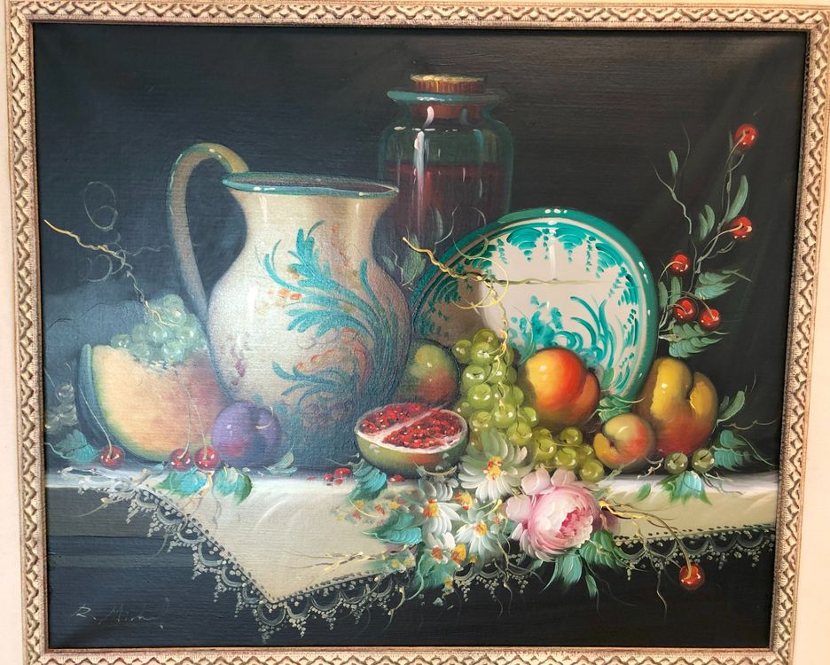 Stilleben Öl Gemälde, sehr gross, 75 cm breit x 66 cm hoch (Gebraucht ...