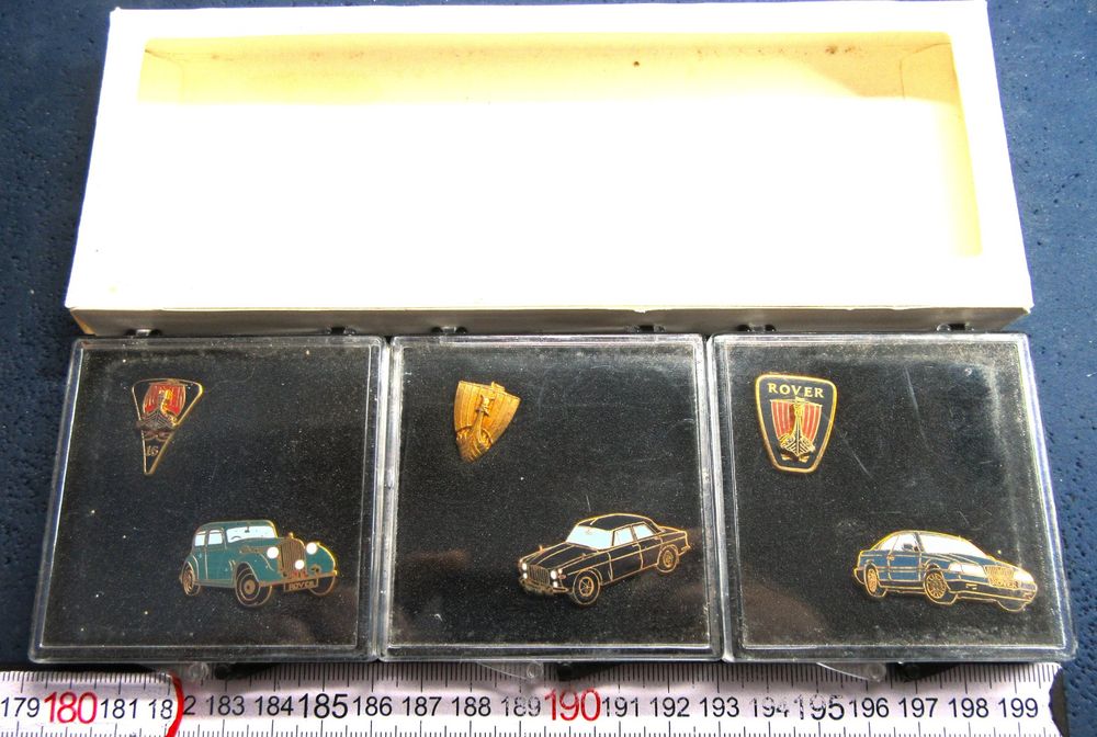 ROVER AUTO-SET IN BOX 20x8x2cm 6PINS ENAMEL IN 3GIFT-BOXES (Gebraucht ...