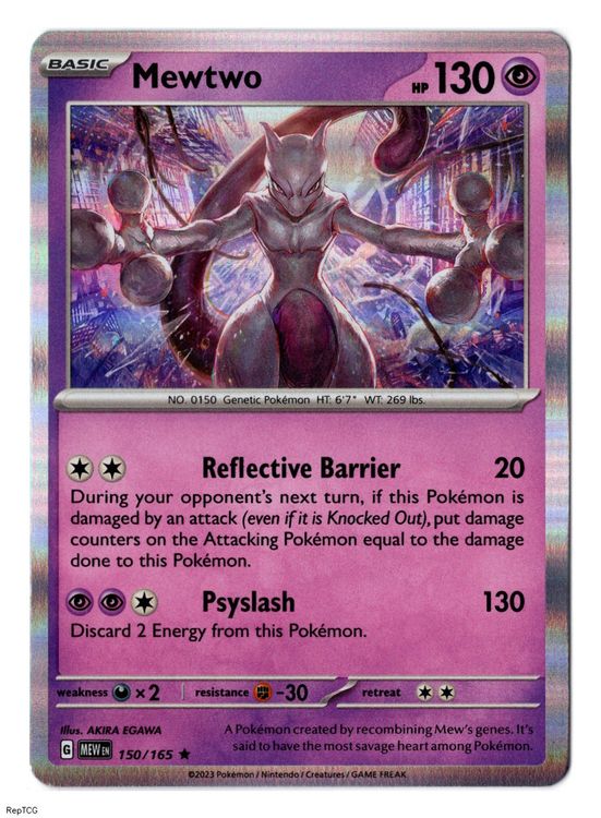 151 Mewtwo Mewtu Holo 150/165 EN | Kaufen auf Ricardo