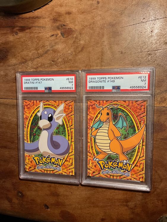 Dratini + Dragonite, TOPPS Pokémon (1999), PSA 7 Near Mint (Gebraucht ...