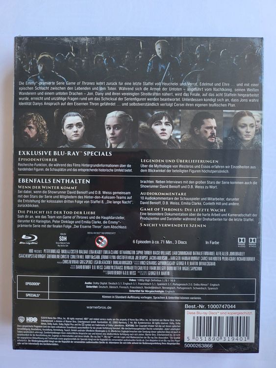 Game Of Thrones (Staffel 8) Original verpackt (Gebraucht) in Kriens für CHF 15 – mit Lieferung ...