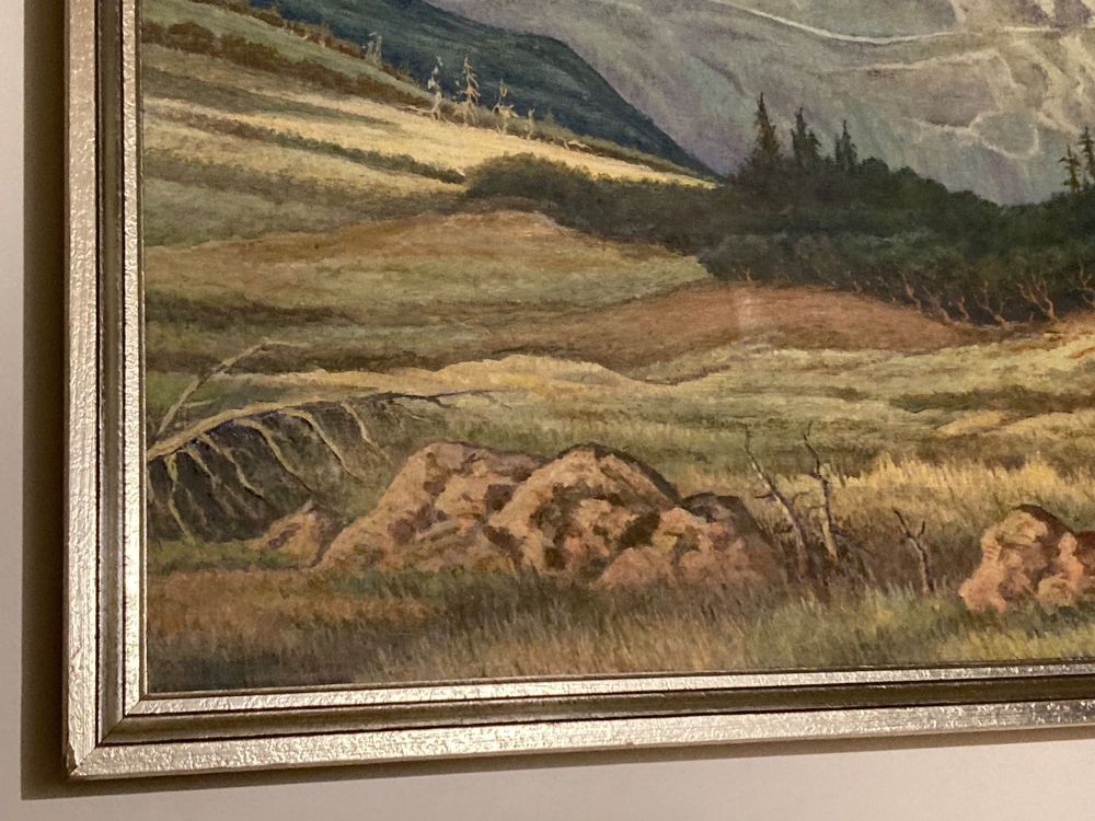 Max Bubeck K. n. Hirsch Breslau Landschaftsgemälde, Hügel (Gebraucht ...