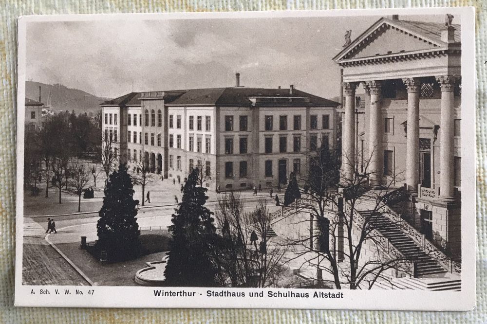 ANSICHTSKARTE WINTERTHUR STADTHAUS UND SCHULHAUS | Kaufen auf Ricardo