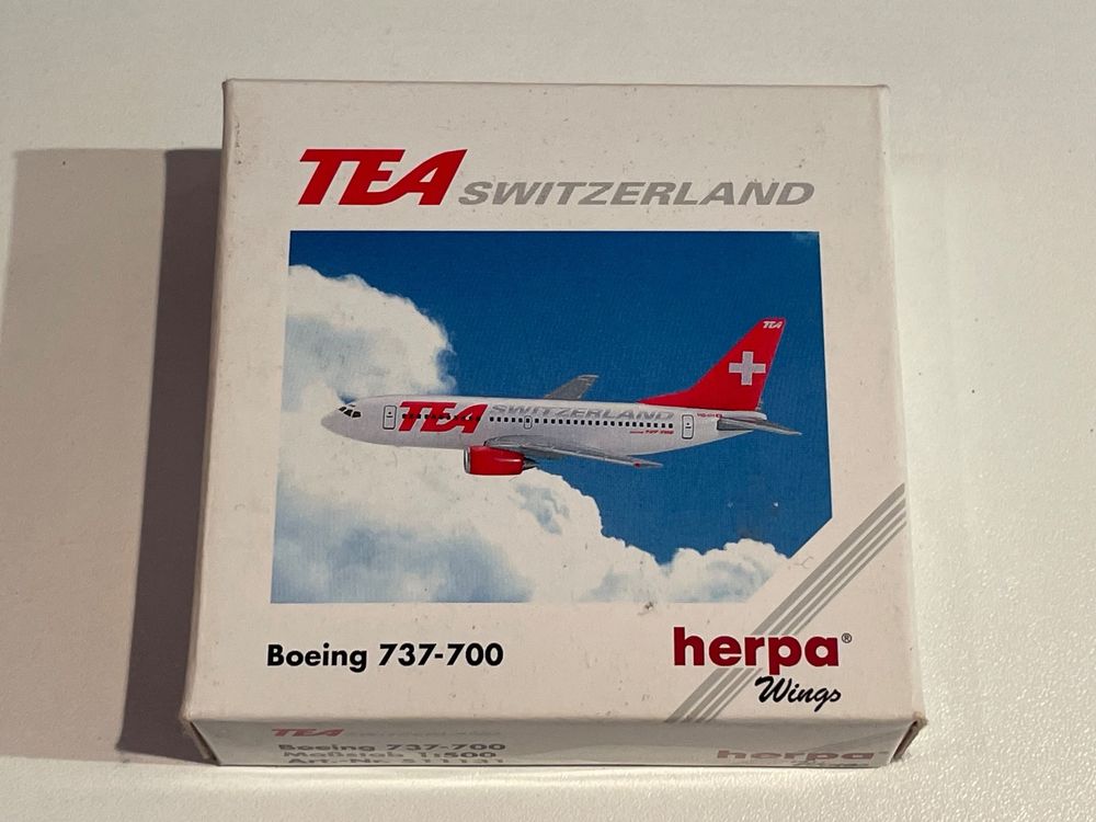 Herpa Wings 1:500 TEA Switzerland Boeing 737-700 | Kaufen auf Ricardo