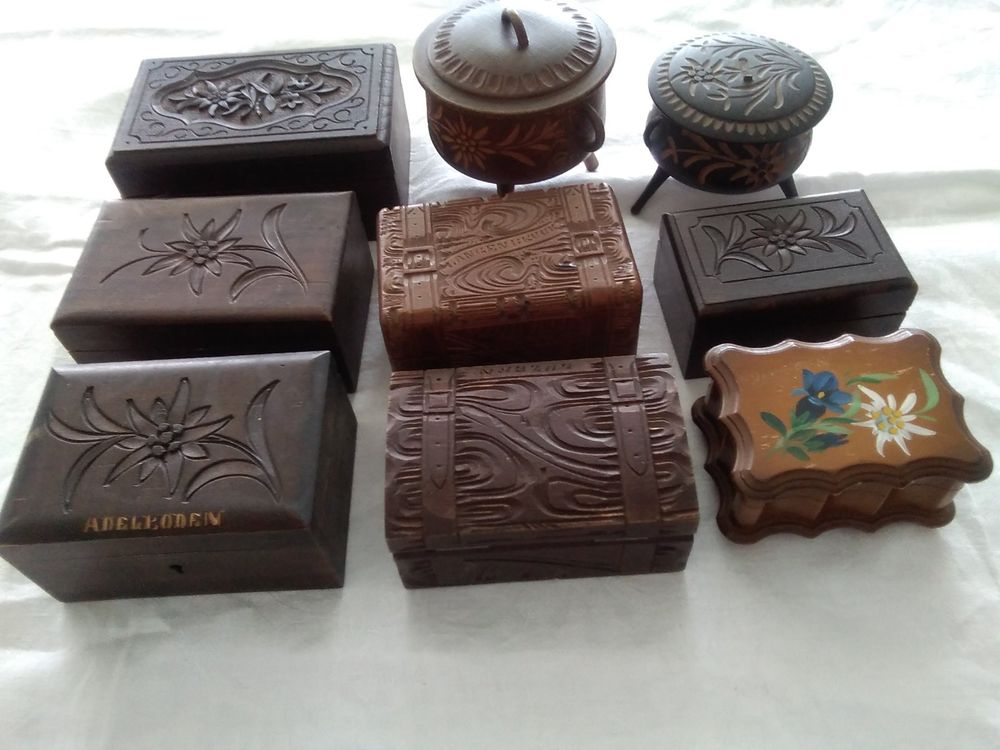 BRIENZERSCHNITZEREI 9 KLEINE SCHATULLEN | Kaufen auf Ricardo