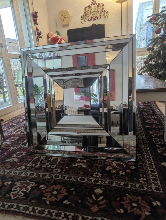 Hollywood regency facet cut mirror by Deknudt mirrors (Gebraucht) in ...