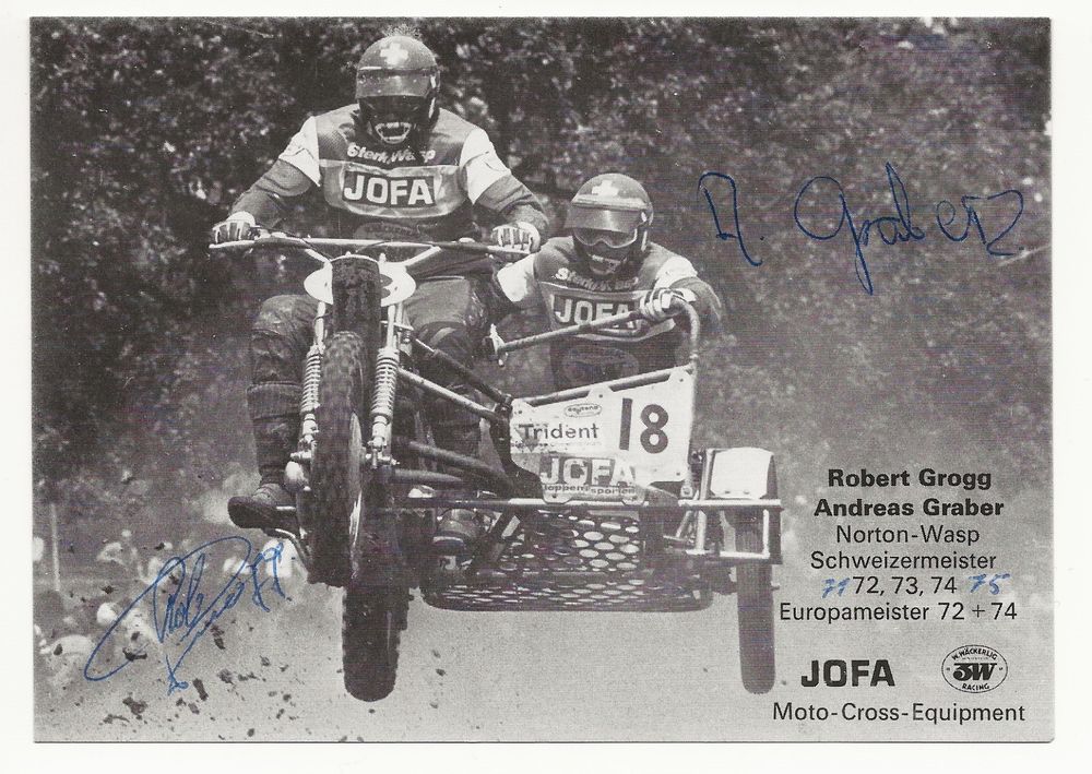 Original Autogrammkarte von Robert Grogg + Andreas Graber (Gebraucht ...
