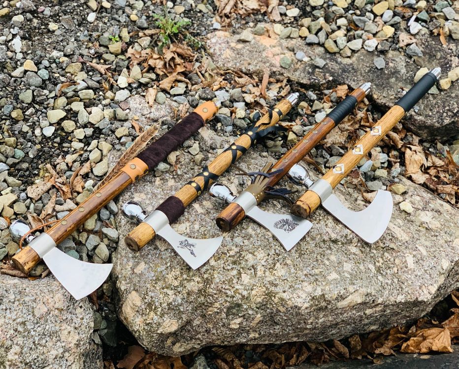 4 tlg. Indianer Messer BUNDLE AXT Friedenspfeife 47cm NEU | Kaufen auf ...