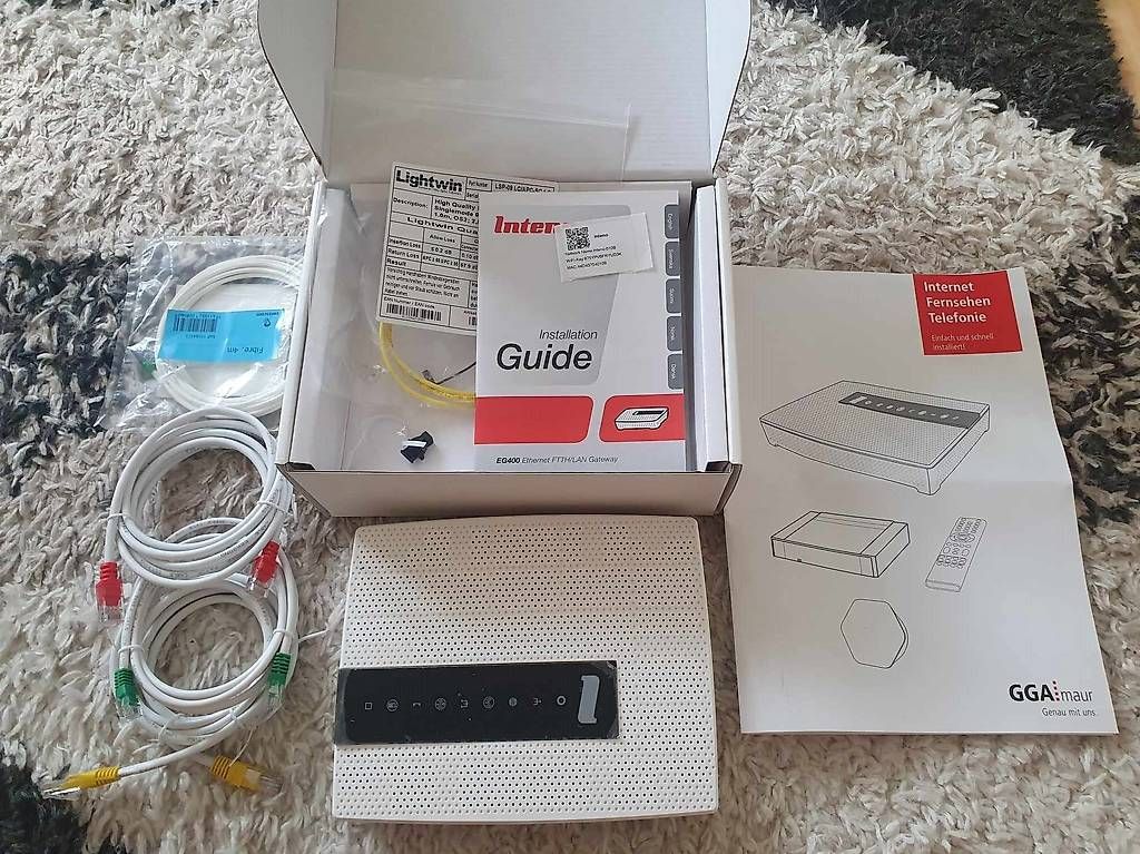 🔥🚀 Boardband Router Ethernet Fiber Gateway Modem EG400-R1 (Neu und ...