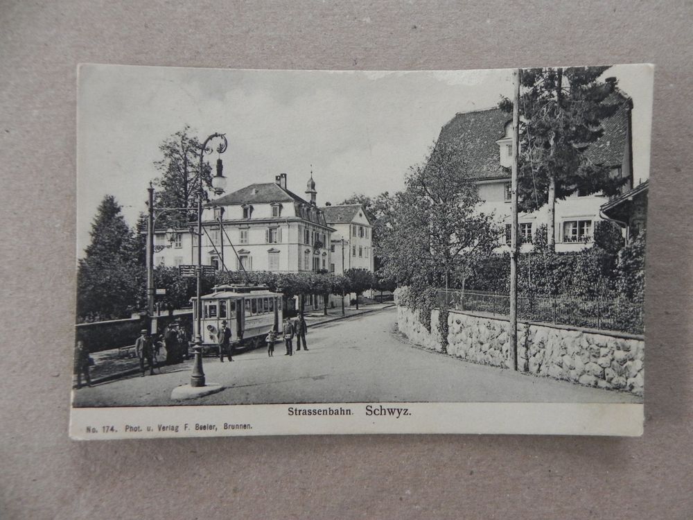 Karte Schwyz Seewen SZ 1906 Strassenbahn Bahn Tram Zug | Kaufen auf Ricardo