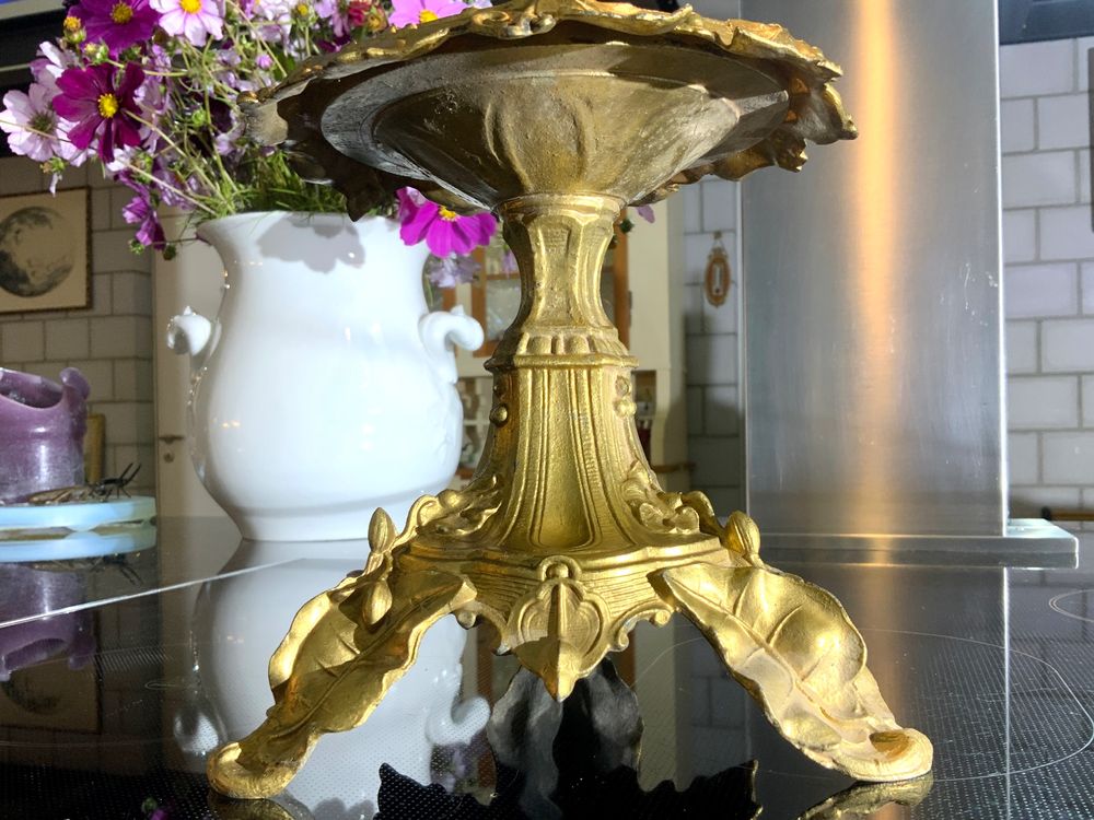 JUGENDSTIL KERZENHALTER ZINKGUSS BEMALT FRANKREICH UM 1900 (Gebraucht) in Biglen für CHF 31 ...