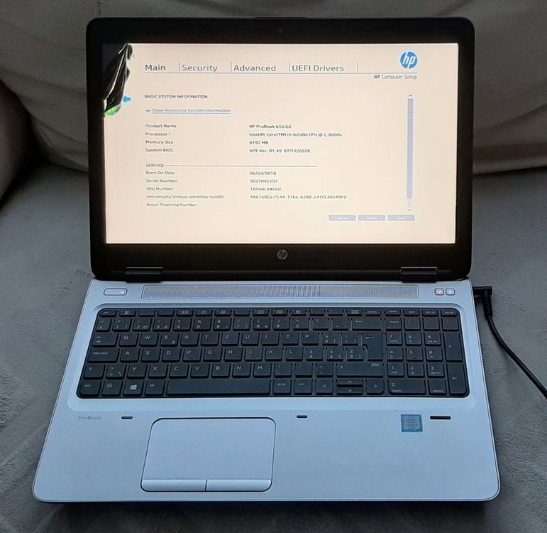 HP Probook 650 G2 15.6 Zoll, Intel Core i5-6200U (Defekt) in Magden für ...