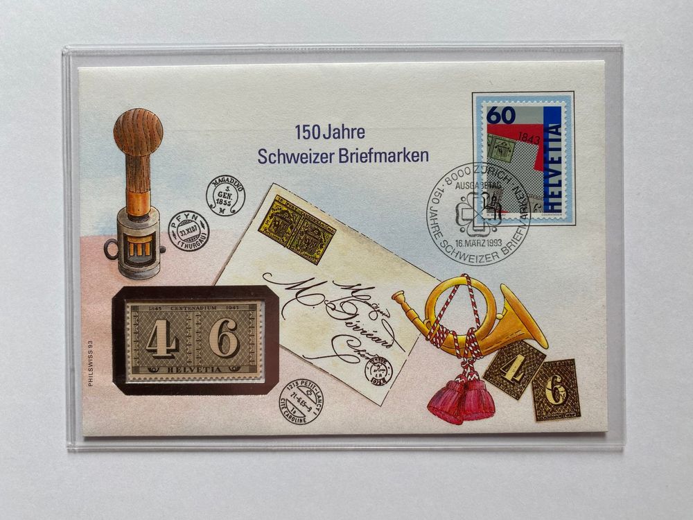FDC 150 Jahre Schweizer Briefmarken 1993 (Neu (gemäss Beschreibung)) in Kirchenthurnen für CHF 3 ...