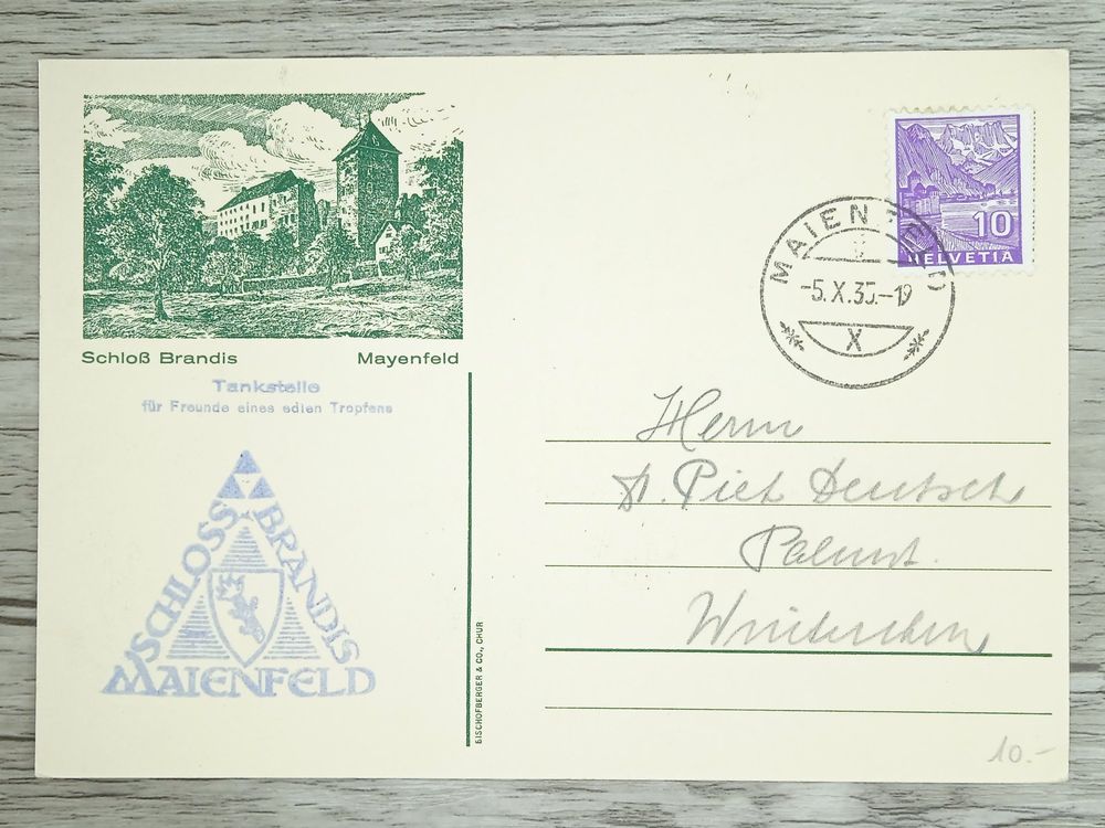 TR102 Carte Postale Suisse 1935 (Gebraucht) in Cousset für CHF 5.95 – mit Lieferung auf Ricardo ...