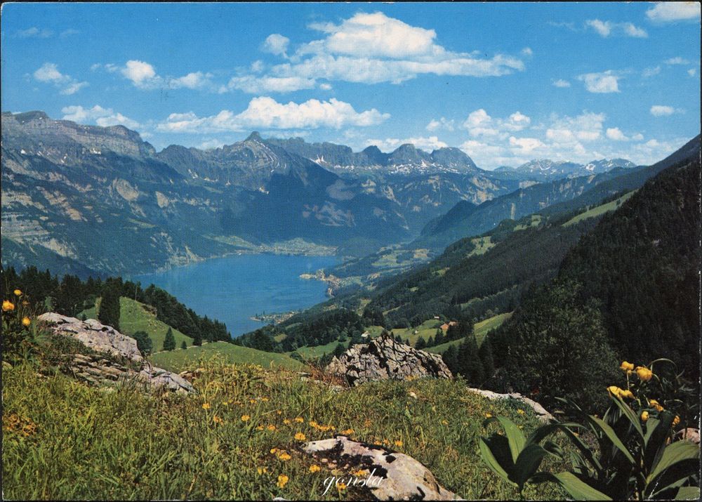 KERENZERBERG 1967 "Blick vom Kerenzerberg auf Walensee" | Kaufen auf Ricardo