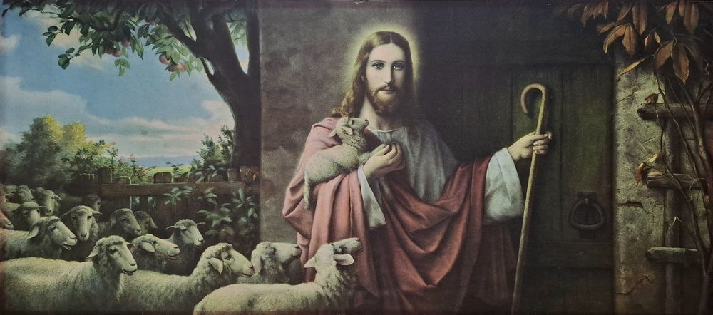 Vintage, antiker Kunstdruck, Jesus der gute Hirte, Giovanni (Gebraucht ...