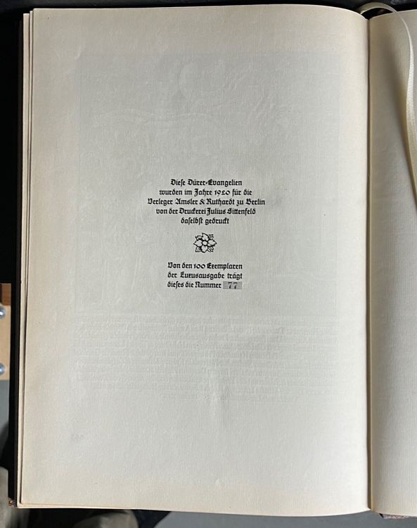 Die vier Evangelien nach Holzschnitten von Albrecht Dürer (Gebraucht) in Zumikon für CHF 30 ...
