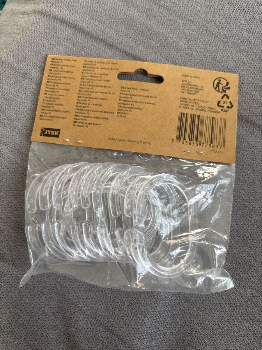 Anneaux de rideau de douche neufs, 12 pièces, pratiques (Neuf avec ...