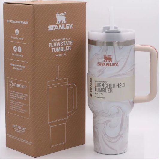 Stanley Cup Quencher H 2.0 Tumbler 40oz, rose quarz swirl (Neu und ...