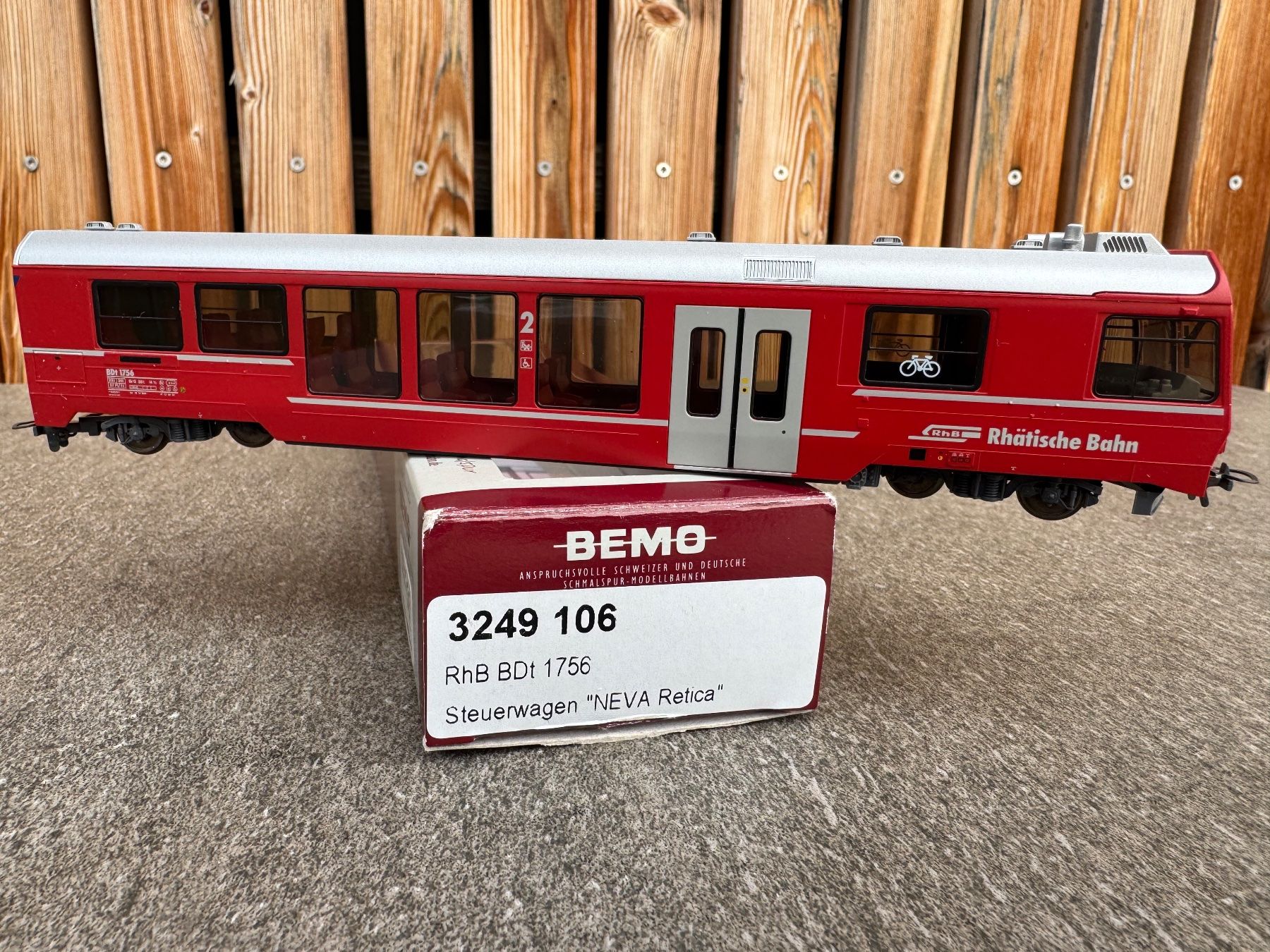 Bemo 3249 106 RhB BDt 1756 Steuerwagen NEVA retica neuwertig (Gebraucht ...