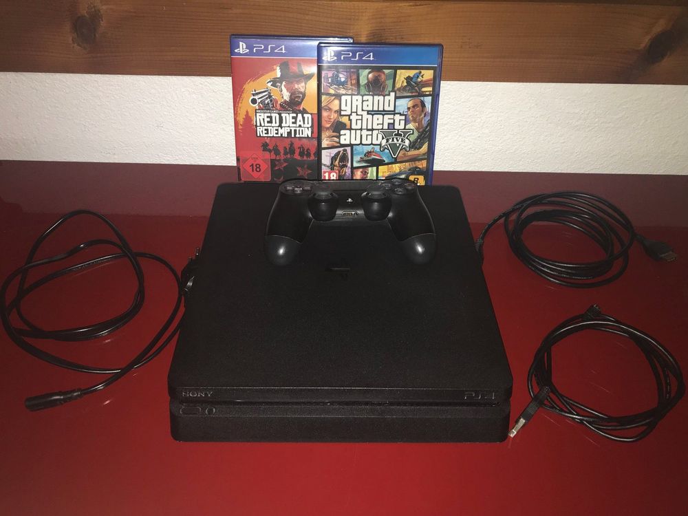 PS4 Slim 500GB + GTA5 & RDR2 | Kaufen auf Ricardo