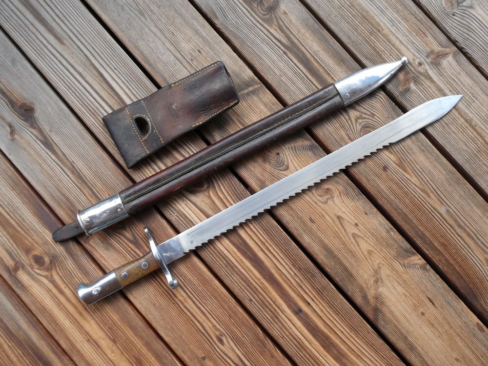 Schweizer Armee Faschinenmesser mit Lederscheide | Kaufen auf Ricardo