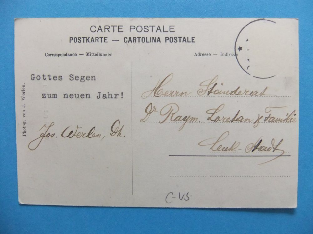 Castel im Lötschental mit prominenten Namen auf der Rücks. (Gebraucht) in St. Niklaus VS für CHF ...