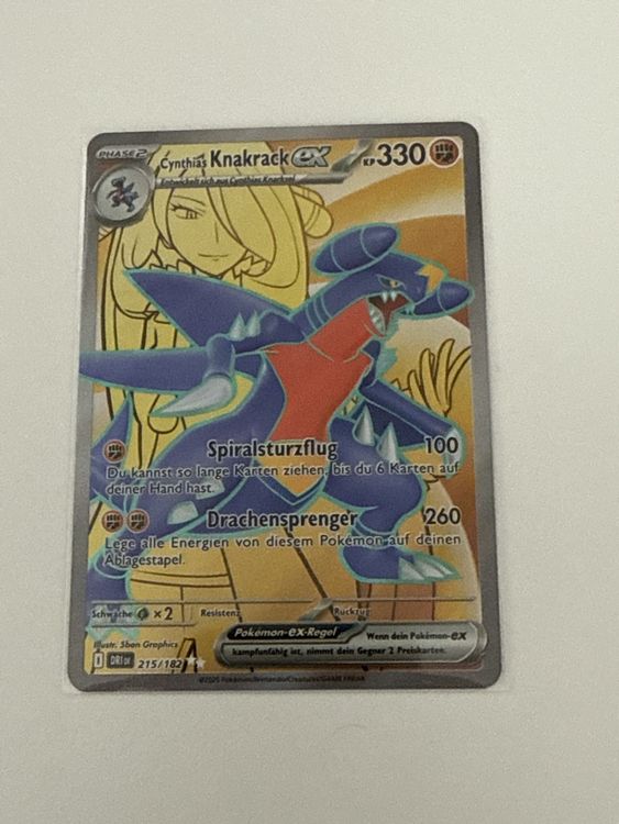 Cynthia Knackrack EX - Seltene Pokemon Karte, Top Zustand! (Neu (gemäss ...