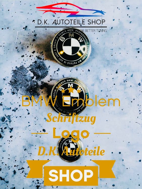 BMW Logo Emblem Motorhaube Heckklappen Lenkrad 82, 74, 45 mm (Neu und ...