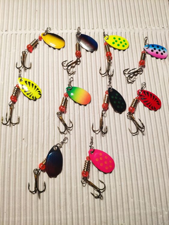 Set 10x Blinker Spinner Forellenblinker killer + Box (Neu und ...