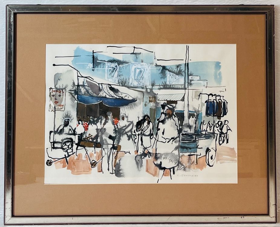 Interessante Aquarell Unleserlich Signiert | Kaufen auf Ricardo